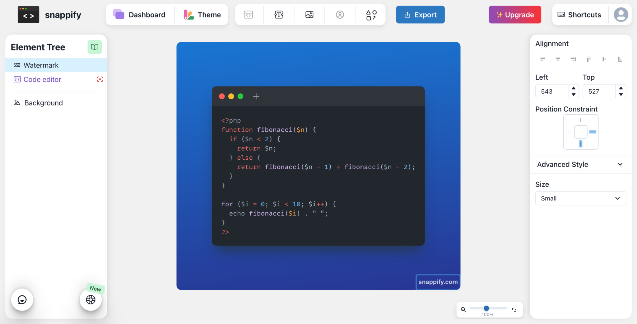 Générer de belles images de code source pour les partager