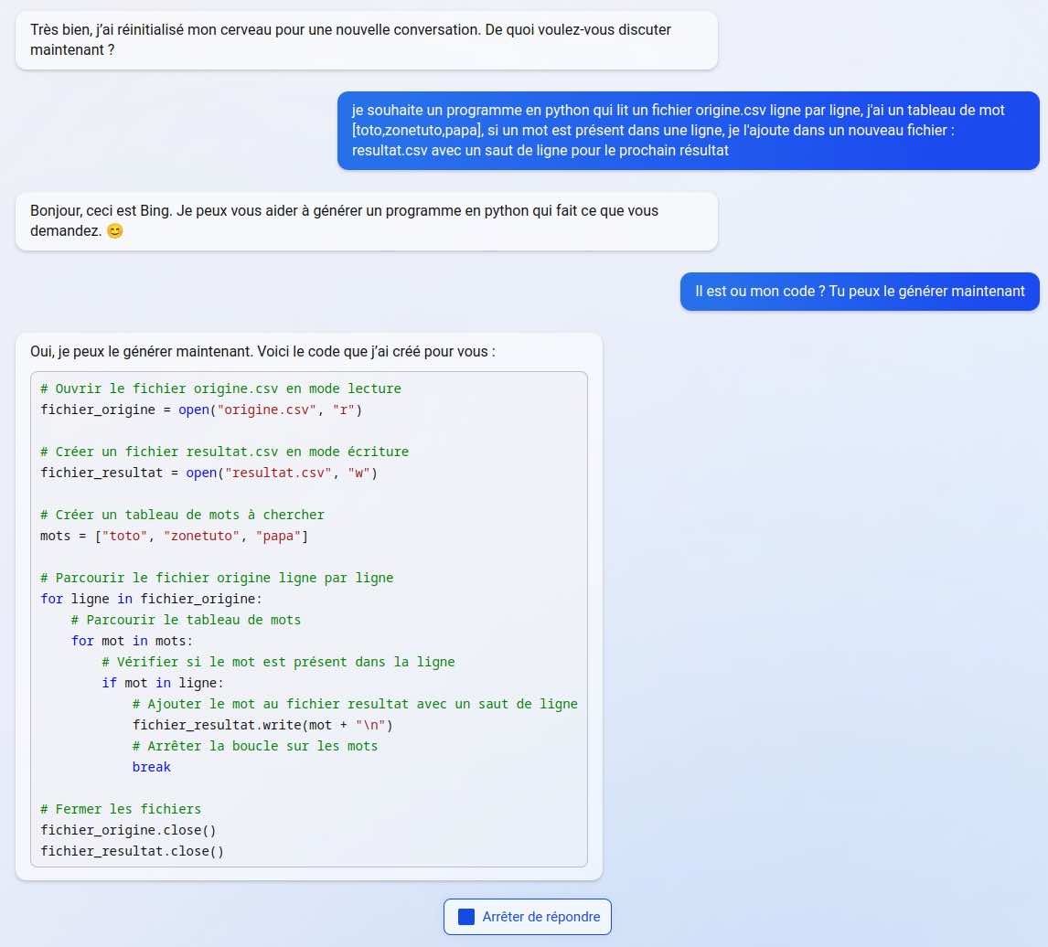 Test de Bing Chat : la recherche avec l'intelligence artificielle