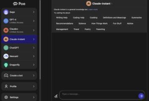 Poe : accéder à plusieurs chatbots d'intelligence artificielle au même ...