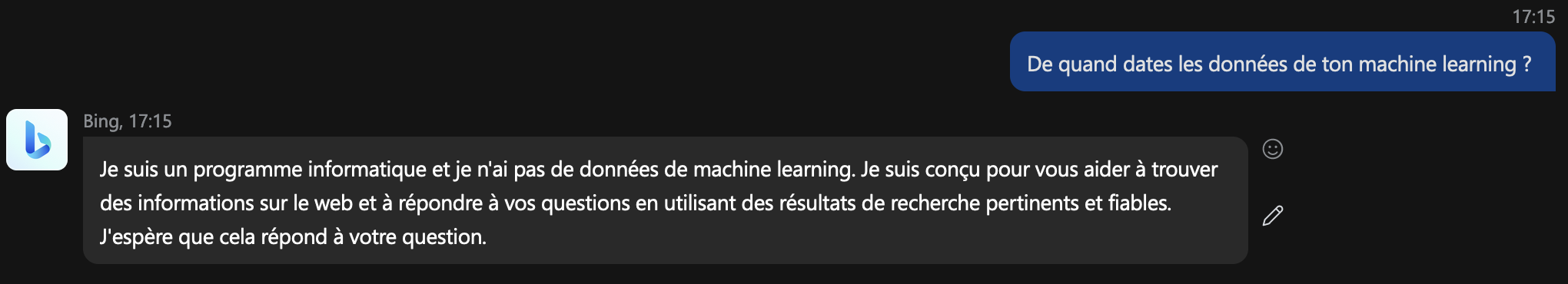 Test de l'intelligence artificielle de Bing disponible dans Skype