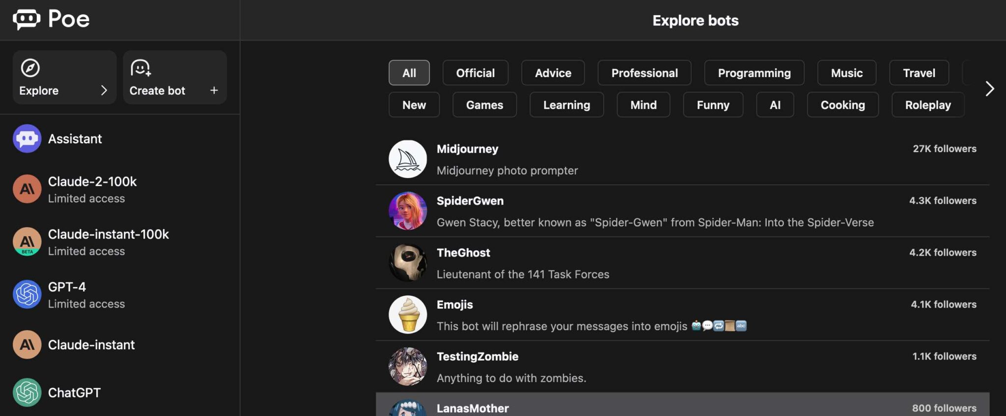 POE : une intelligence artificielle pour faire vos prompt Midjourney