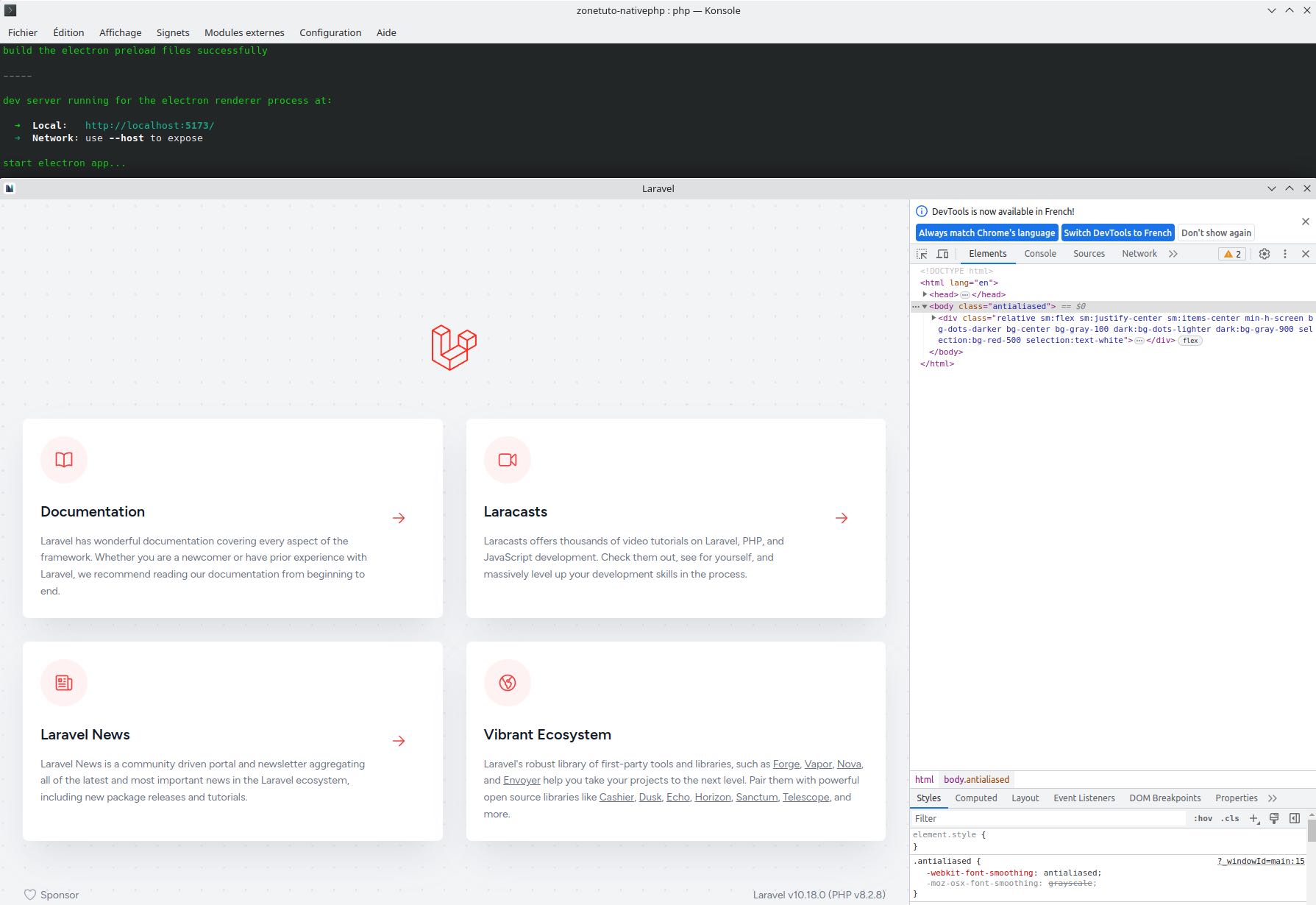 Comment installer NativePHP pour faire des applications de bureau