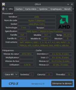CPU-X : une alternative libre à CPU-Z et GPU-Z sur Linux
