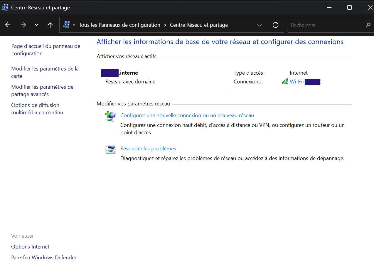 Windows : accéder aux paramètres des connexions au réseau