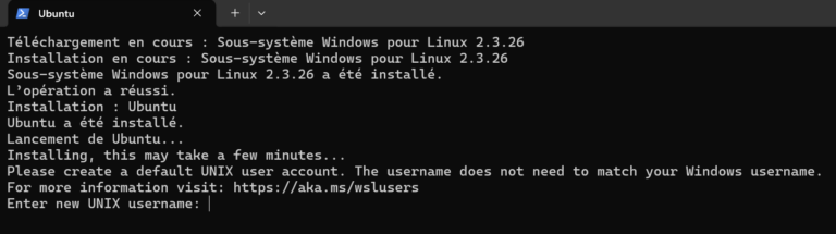 Installer WSL pour utiliser Linux dans Windows