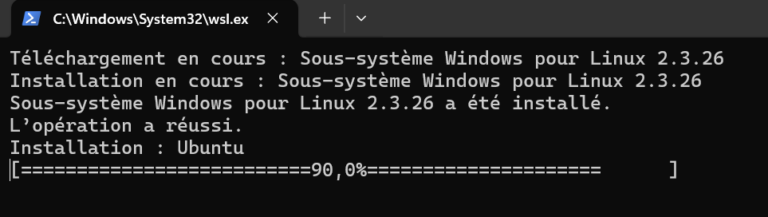 Installer WSL pour utiliser Linux dans Windows